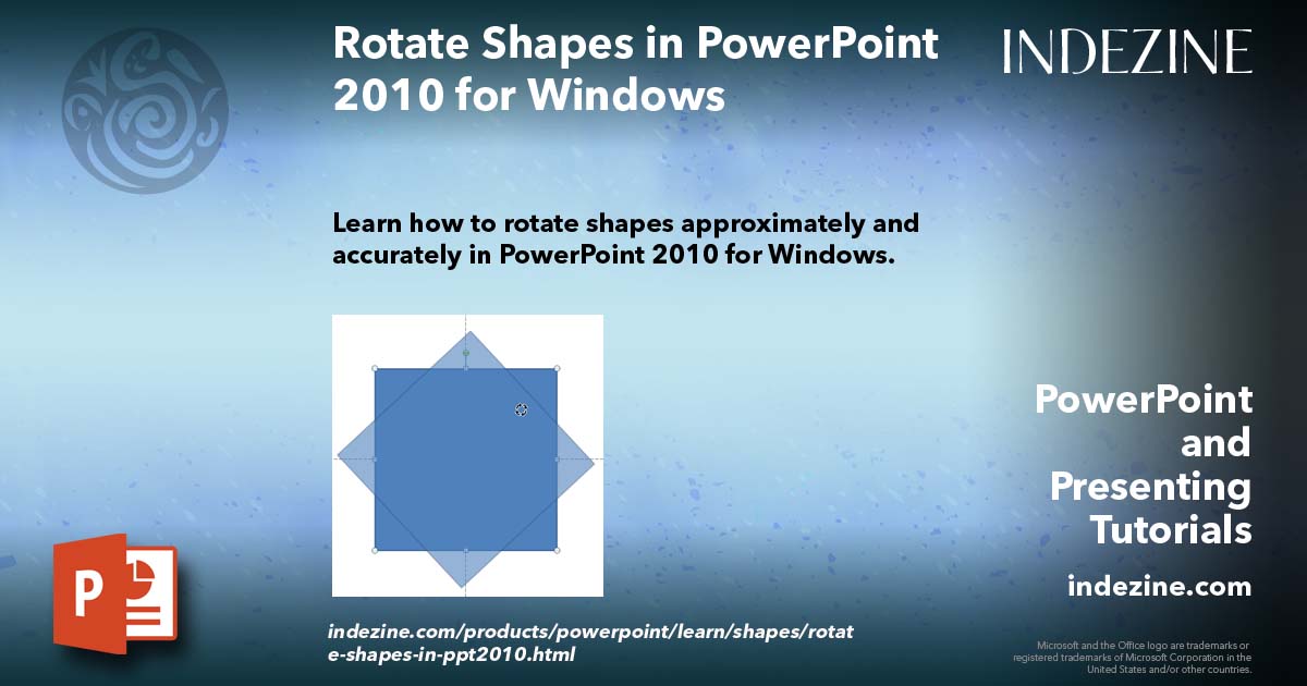 Rotate Shapes in PowerPoint 2010 for Windows