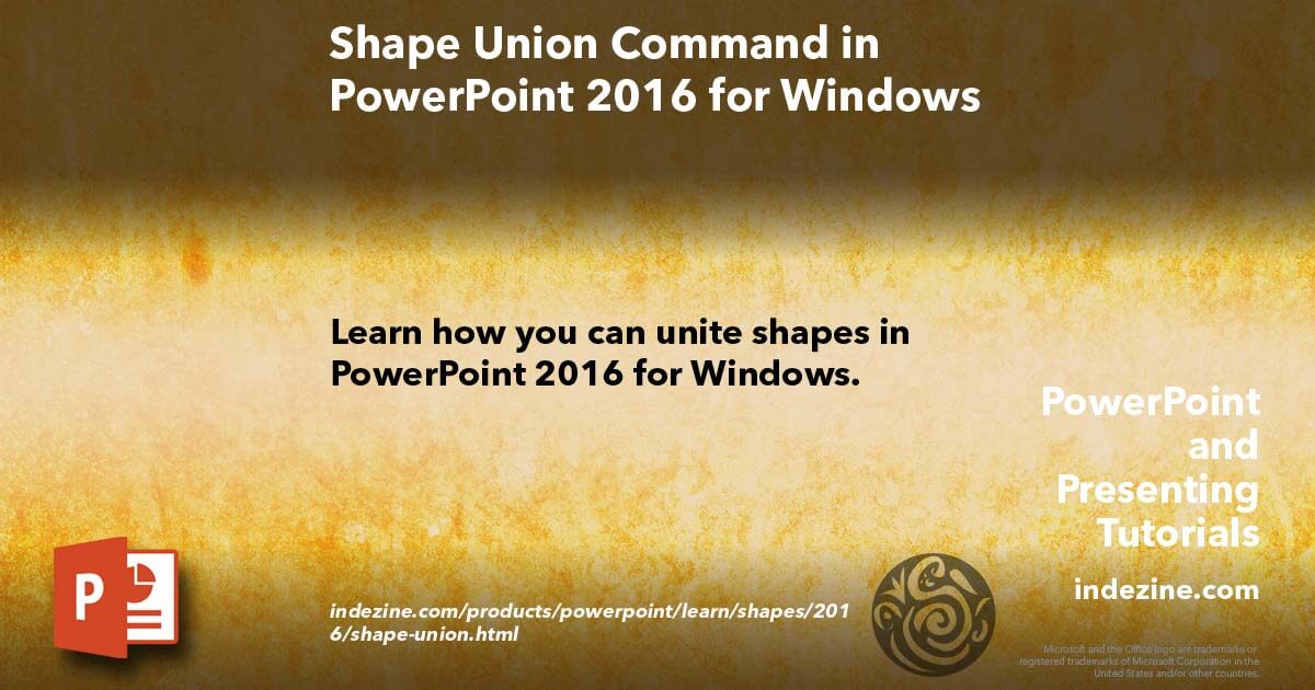 Shape Union Command in PowerPoint 2016 for Windows