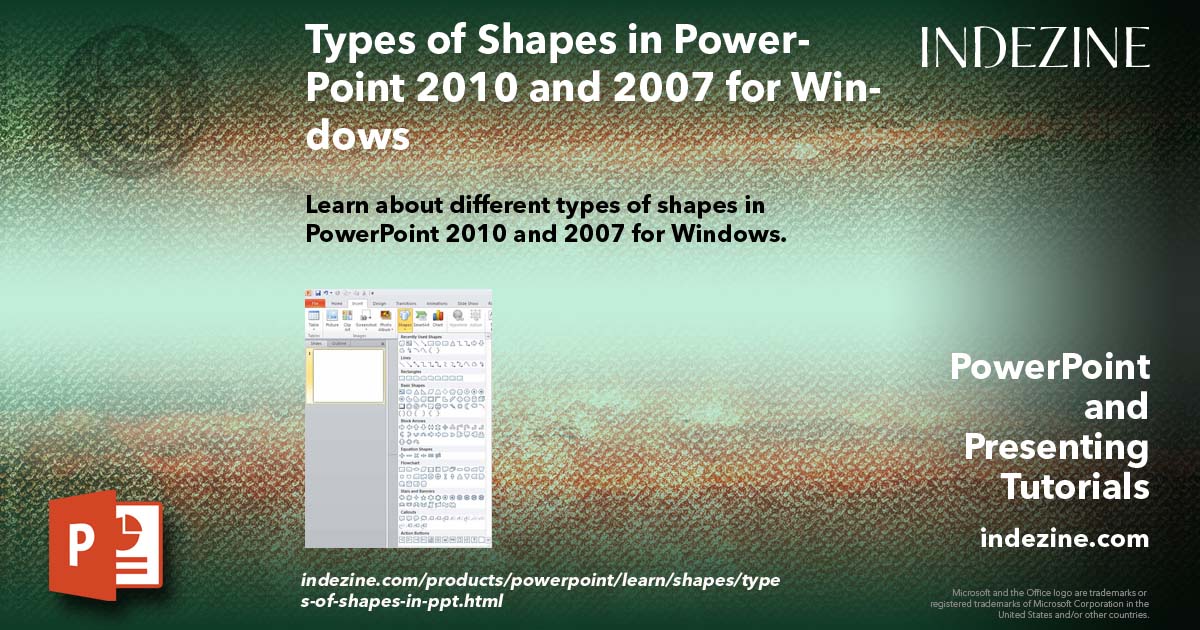 Types of Shapes in PowerPoint 2010 and 2007 for Windows