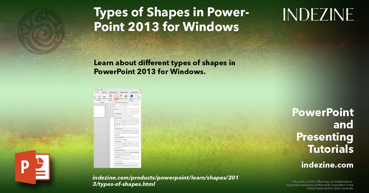 Types of Shapes in PowerPoint 2013 for Windows