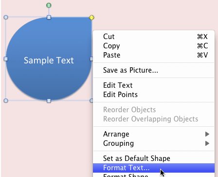 Rotate Text 180° Within Shapes in PowerPoint 2011 for Mac