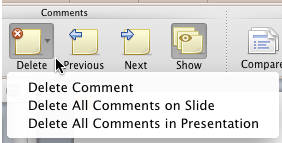 Add, Edit, or Delete Comments in PowerPoint 2011 for Mac