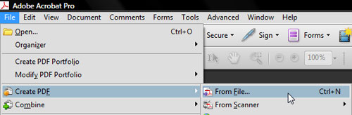 Creating PDFs from PNGs in Adobe Acrobat