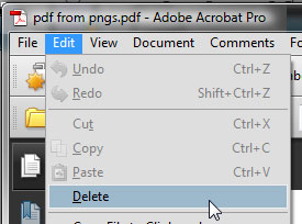 Deleting Slide Pages in Adobe Acrobat
