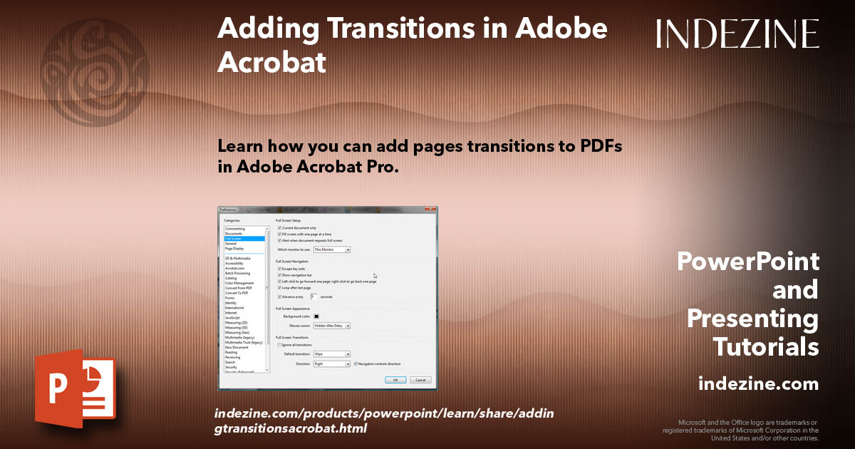 Adding Transitions in Adobe Acrobat