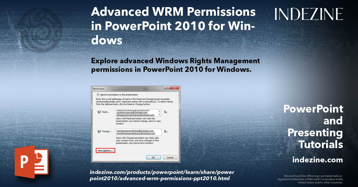 Advanced WRM Permissions in PowerPoint 2010 for Windows