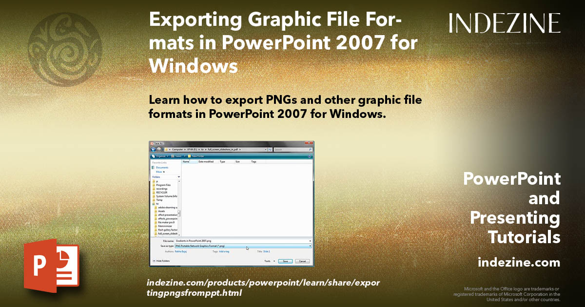 Exporting Graphic File Formats in PowerPoint 2007 for Windows