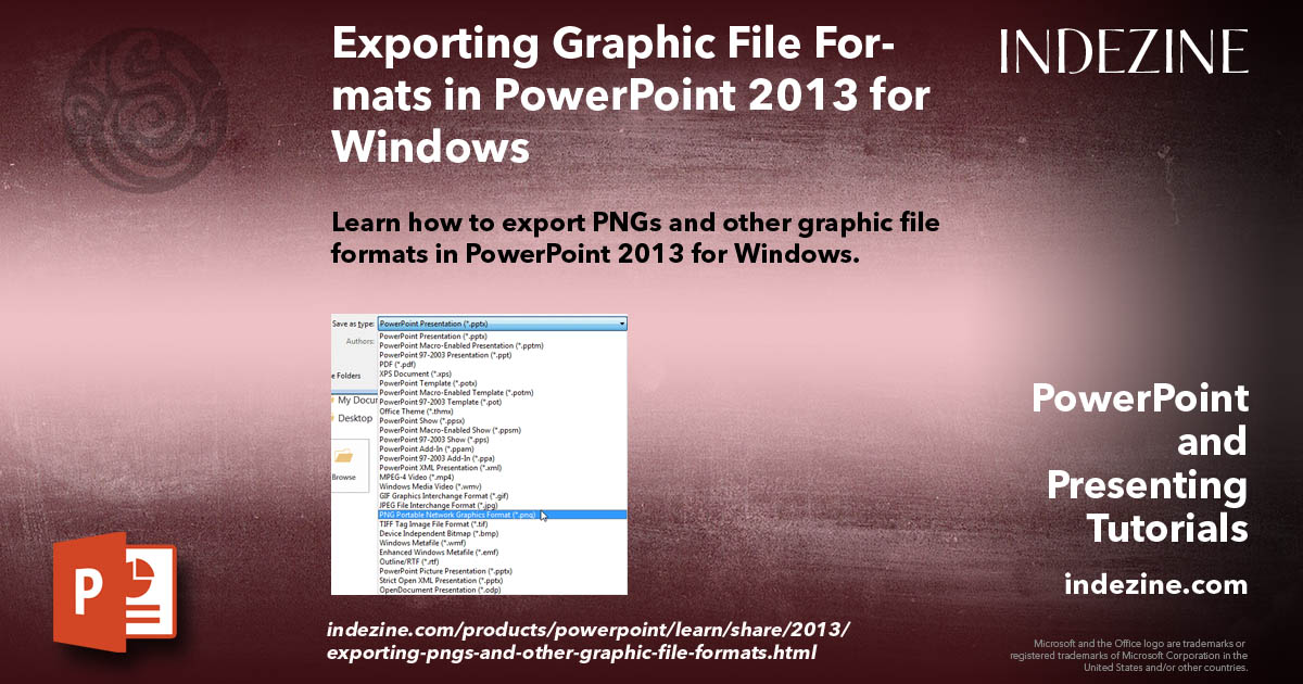 Exporting Graphic File Formats in PowerPoint 2013 for Windows