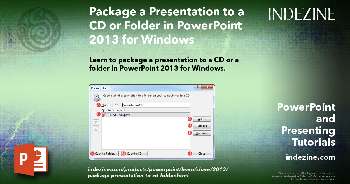 Package a Presentation to a CD or Folder in PowerPoint 2013 for Windows