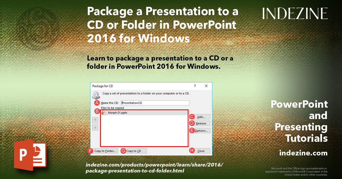 Package a Presentation to a CD or Folder in PowerPoint 2016 for Windows
