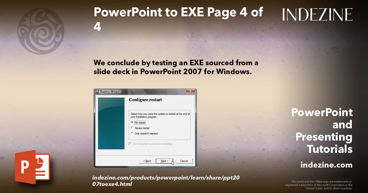 PowerPoint to EXE Page 4 of 4