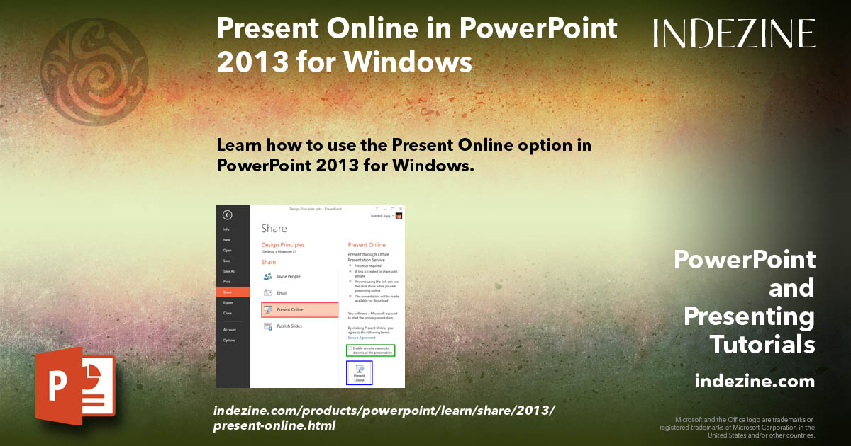 Present Online in PowerPoint 2013 for Windows
