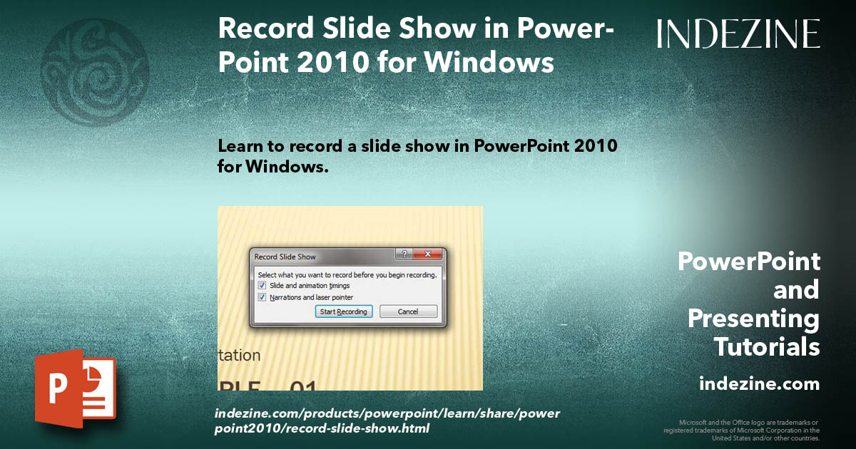 Record Slide Show in PowerPoint 2010 for Windows