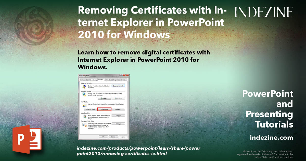 Removing Certificates In Internet Explorer In Powerpoint