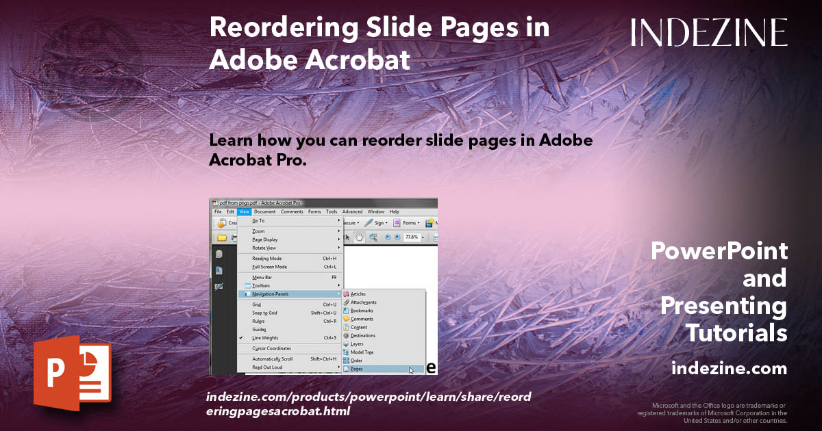 Reordering Slide Pages in Adobe Acrobat