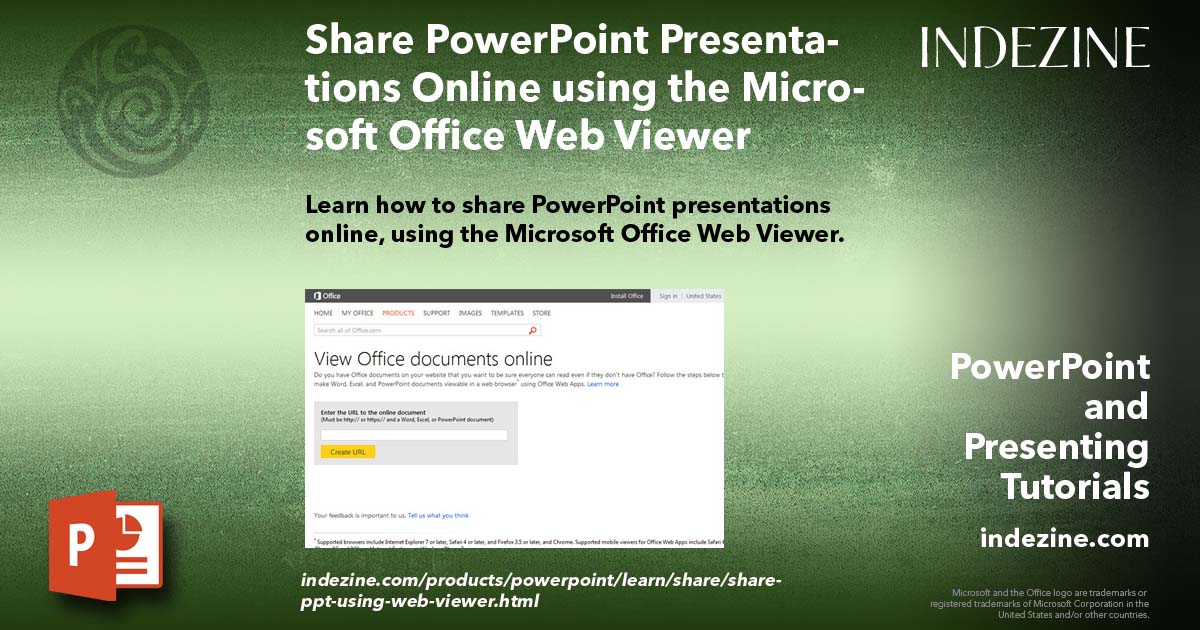 Share PowerPoint Presentations Online using the Microsoft Office Web Viewer