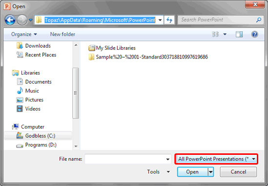 Recovering Unsaved Presentations in PowerPoint 2010 for Windows