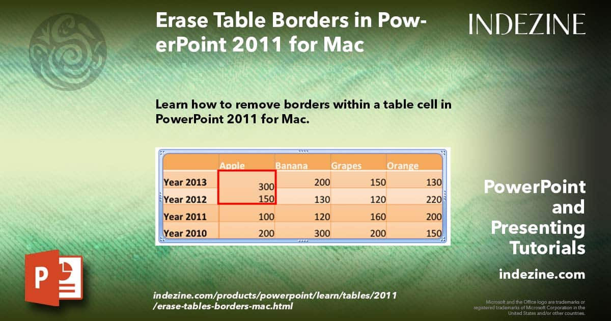 Erase Table Borders In Powerpoint 2011 For Mac
