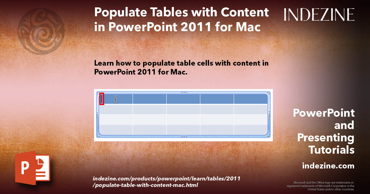 Populate Tables with Content in PowerPoint 2011 for Mac
