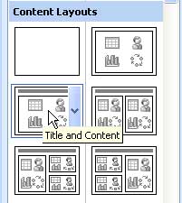 Applying Slide Layouts in PowerPoint 2003 for Windows