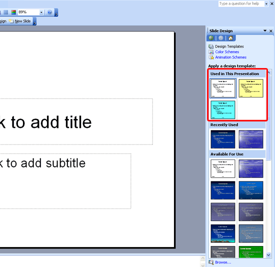 Multiple Slide Masters in PowerPoint 2003 for Windows