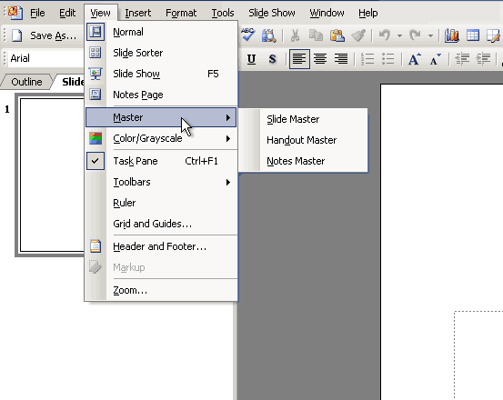 Using Masters in PowerPoint 2003 for Windows