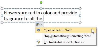 AutoCorrect Options in PowerPoint 2010 for Windows