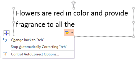 AutoCorrect Options in PowerPoint 2013 for Windows