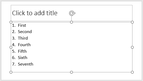 Change the Numbered List Style in PowerPoint 2016 for Windows