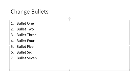 Change the Numbered List Style in PowerPoint 2013 for Windows