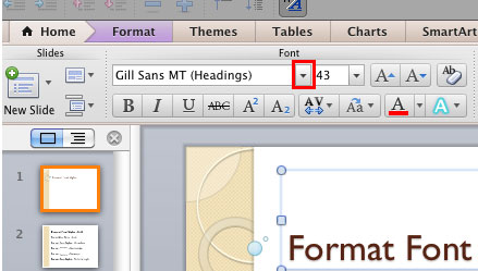 Font Collections in PowerPoint 2011 for Mac