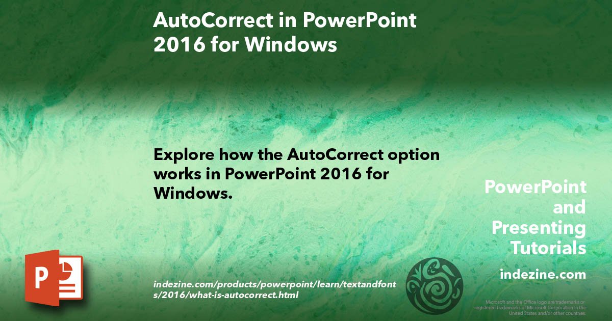 Autocorrect In Powerpoint 2016 For Windows