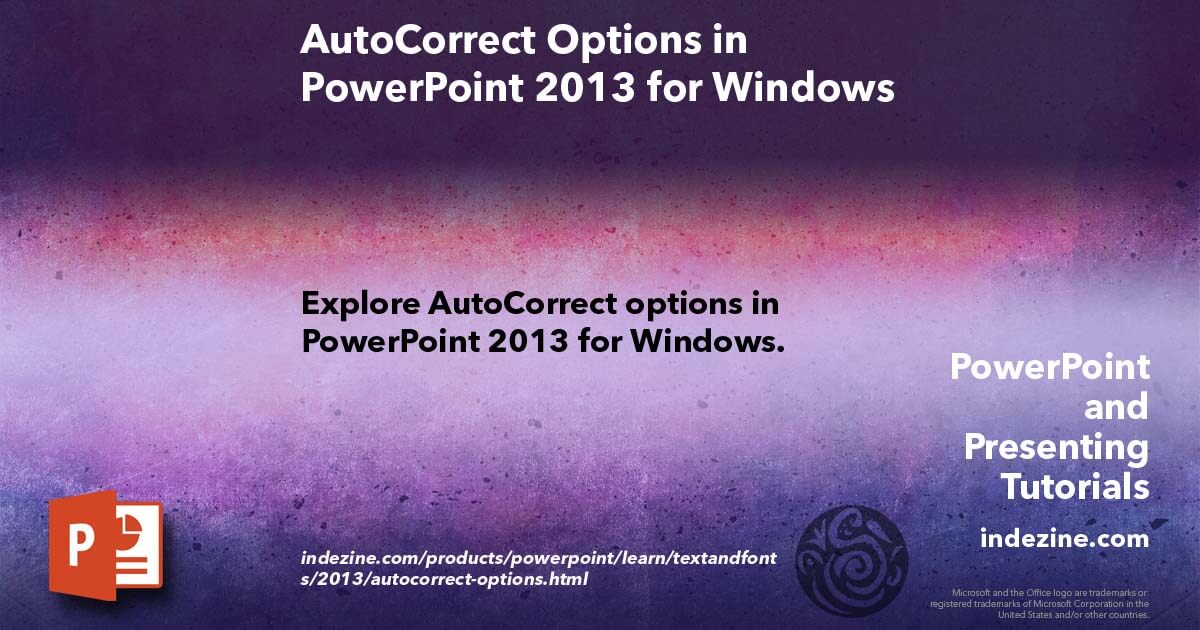 AutoCorrect Options in PowerPoint 2013 for Windows