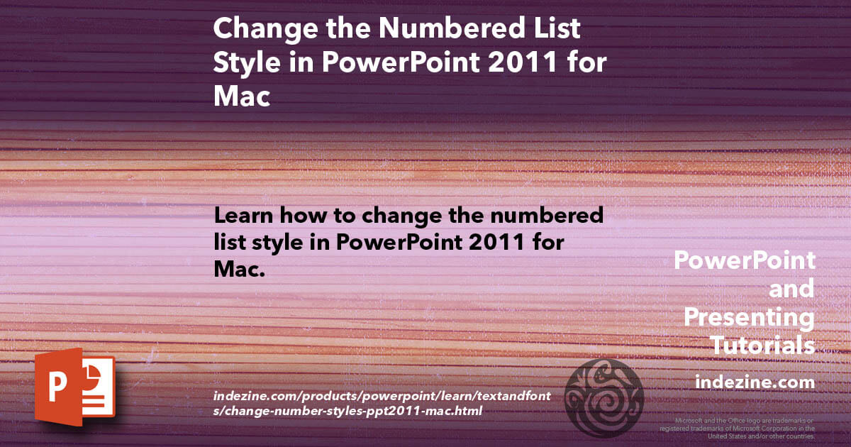 Change the Numbered List Style in PowerPoint 2011 for Mac
