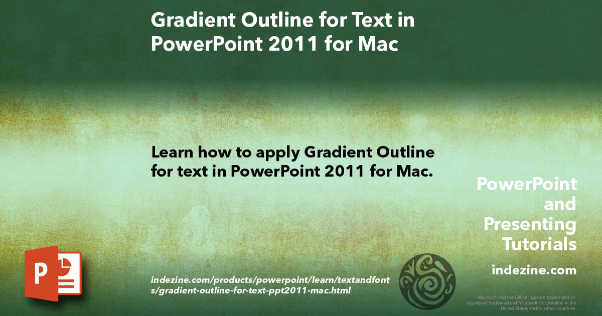 Gradient Outline for Text in PowerPoint 2011 for Mac