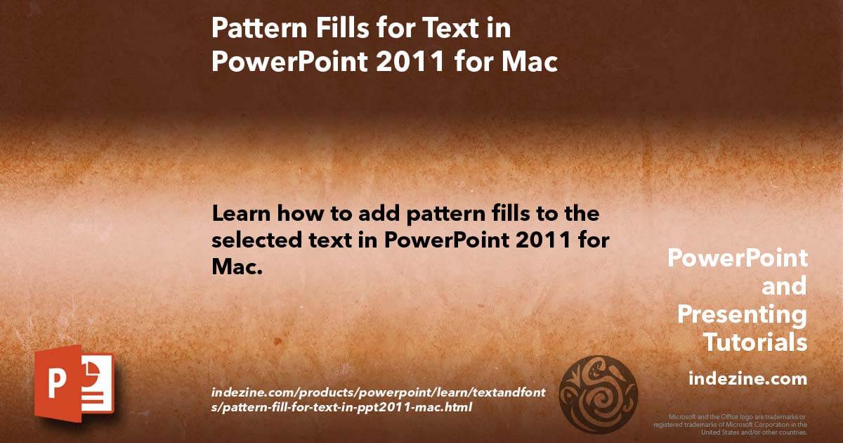 Pattern Fills for Text in PowerPoint 2011 for Mac