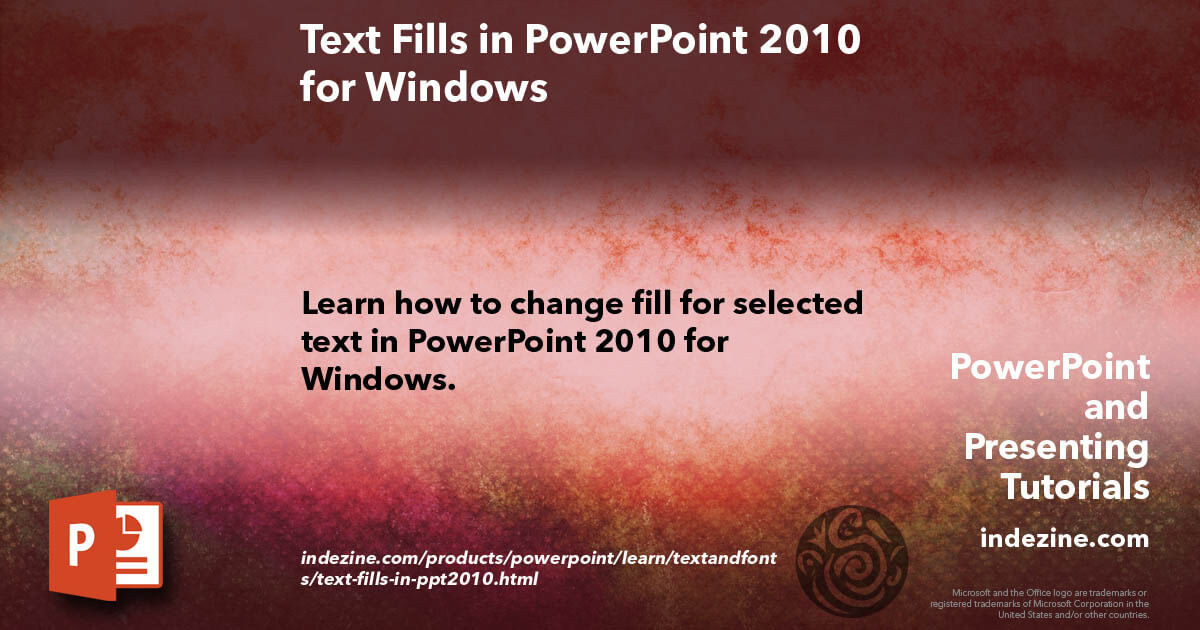 Text Fills in PowerPoint 2010 for Windows