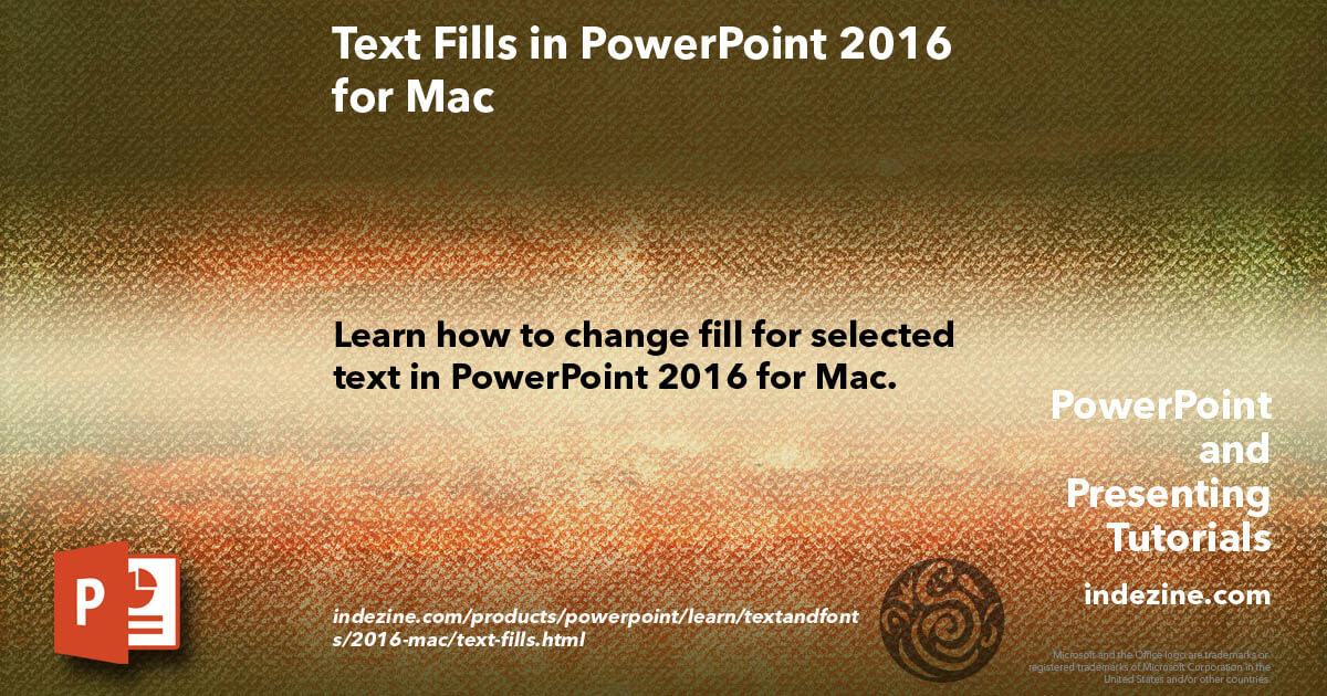 Text Fills in PowerPoint 2016 for Mac