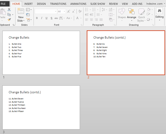 Start or Restart Numbering for Lists in PowerPoint 2013 for Windows
