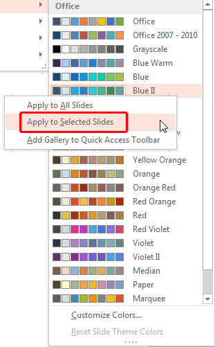 Applying Theme Colors and Theme Fonts in PowerPoint 2013 | Windows ...