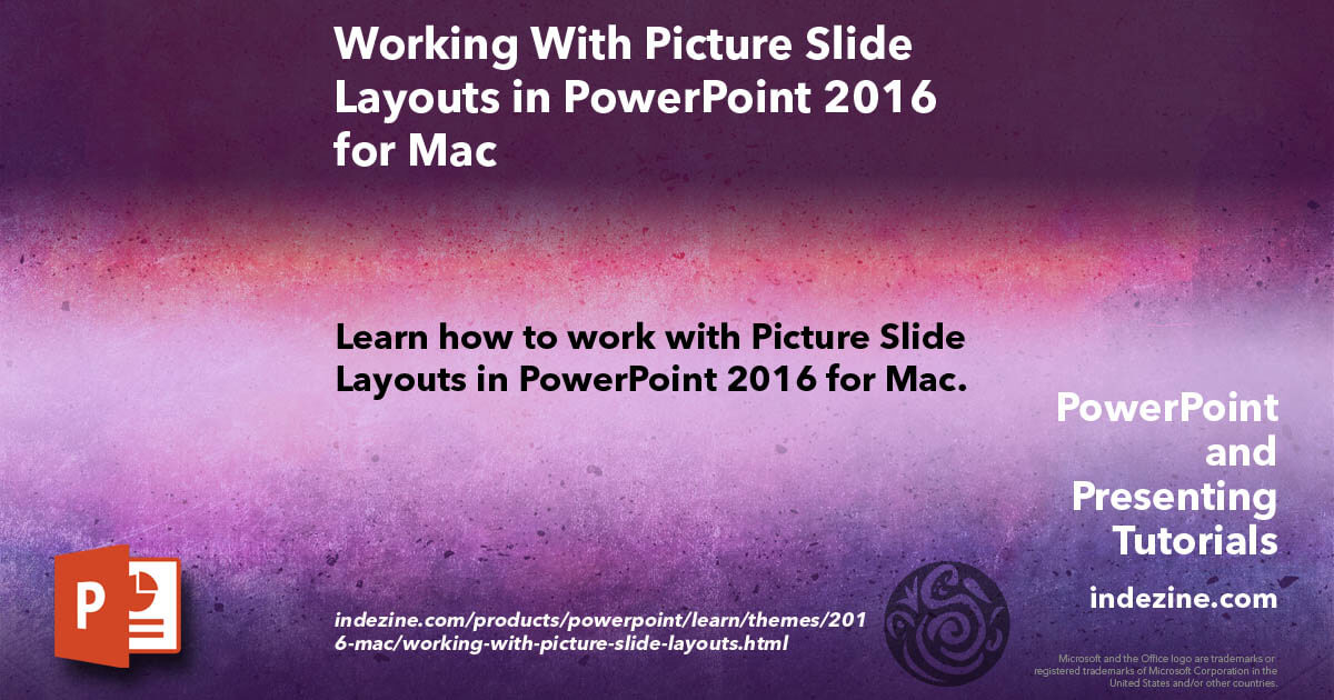 Working With Picture Slide Layouts in PowerPoint 2016 for Mac