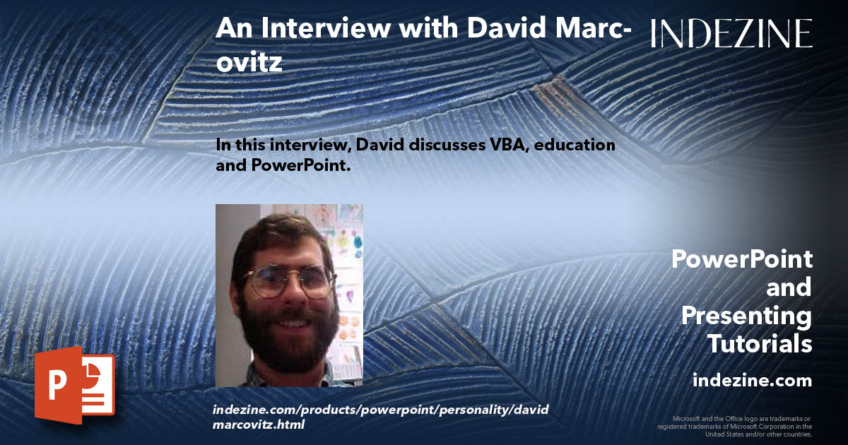An Interview with David Marcovitz