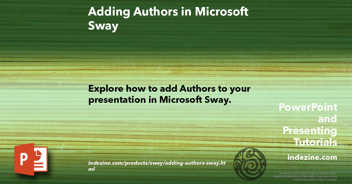 Adding Authors in Microsoft Sway