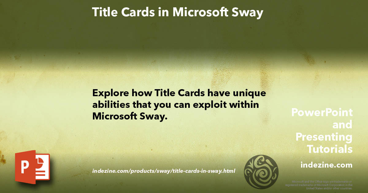 Title Cards in Microsoft Sway