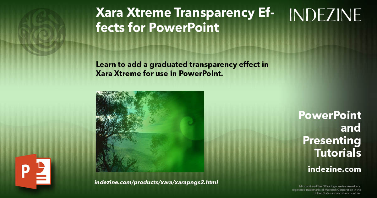 Xara Xtreme Transparency Effects for PowerPoint