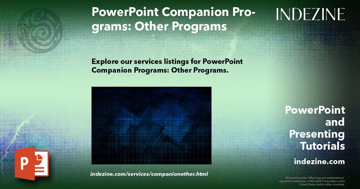 PowerPoint Companion Programs: Other Programs